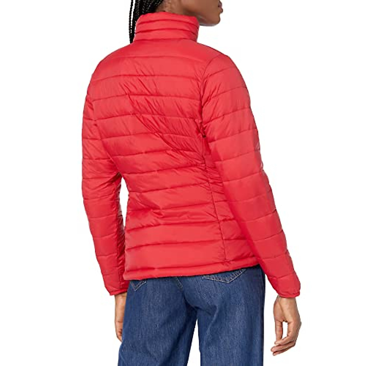 Amazon Essentials Women's Lightweight Long-Sleeve Water-Resistant Puffer Jacket (Available in Plus Size), Red, X-Large