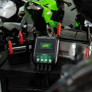 Battery Tender Plus 4 Bank Multibank Charger - 5 AMP (1.25 AMPs Per Bank) - Smart 12V Multi Battery Charger and Maintainer for Standard, AGM, and Lithium LiFePO4-022-0148-DL-WH