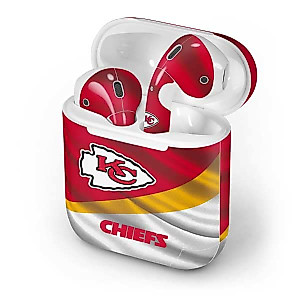 Skinit Decal Audio Skin Compatible with Apple AirPods with Lightning Charging Case - Officially Licensed NFL Kansas City Chiefs Design