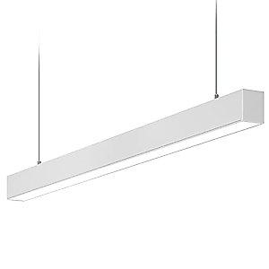 Barrina LED Linear Light, 4FT 0-10V Dimmable Suspended Lighting, 2700K 4000K 5000K Color Changing, Linkable Shop Light, Seamless Connection Ceiling Light, ETL Listed, 1 Pack White, 5568-0-10V Series
