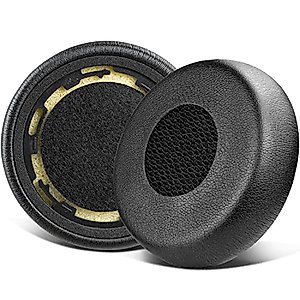 SOULWIT Earpads Replacement for Jabra Evolve 75(75UC 75MS 75SE) Stereo Wireless Bluetooth Headset, Ear Pads Cushions with High-Density Noise Isolation Foam, Softer Protein Leather