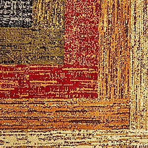 Home Dynamix Royalty Vega Contemporary Geometric Runner Area Rug, Black/Brown, 1'9"x7'2"