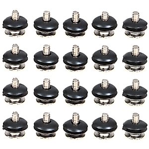 VizGiz 20 Pack 3.5 inch HDD Screws 6#-32 Shockproof Screw Rubber Ring Washer Anti-Vibration Mounted Bolts for PC Computer Chassis Case 3.5'' HDD Hard Drive Shock Proof Mounting Stepped Screws