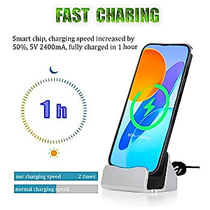 iPhone Charging Dock Station, Bebetter 8-pin Charging Dock Compatible with Apple iPhone 8, iPhone X, iPhone 7/7 Plus 6 6S Plus 5 5S Retail Packaging (Silver)