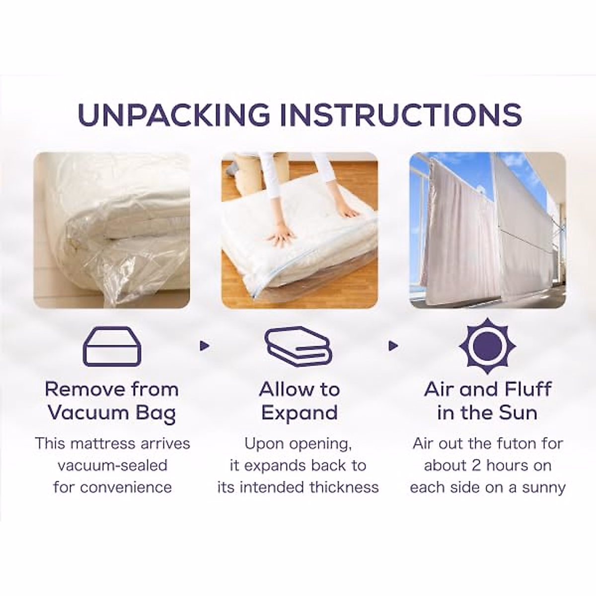 MIINA Japanese Futon Mattress, Made in Japan King (78"×78") White, Foldable Floor Lounger Bed Tatami Mat, Roll Up Sleeping Pad, Shikibuton