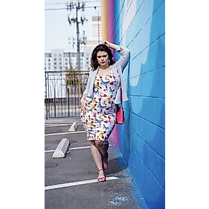 LAGSHIAN Women's Sexy Bodycon Tank Dress Sleeveless Basic Midi Club Dresses Butterfly