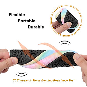 Scurtain Unisex Toddler Slippers - Big Kids & Little Kids Sizes, Artificial Woolen, Colorful 8.5-9