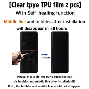 [2SET 6PCS] (2 Self Healing(clear) TPU film + 2 Anti-glare(matte) TPU film + 2 Lens Protector) compatible with Motorola ThinkPhone 5G 2023 Easy to Install TPU Film screen protector Scratch Resistant