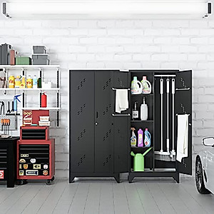 VASAAOSD Garage Storage Cabinet and Locker,Metal Storage Cabinet and Office Storage,Cabinets for Storage with Doors,Wardrobe Cabinet and Locking Cabinet for Kichen,Home,Office