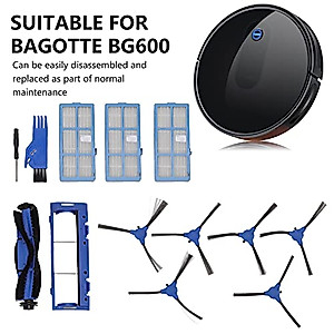 Sweeper Brush Replacement Set, Vacuum Cleaner Accessories Replacement Parts Kit for Bagotte BG600