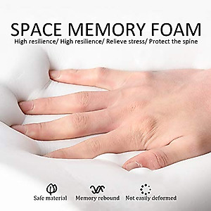 DR.COMFY Seat Cushion Office Chair Cushion with Lumbar Support Pillow Memory Foam Seat Cushons Sciatica for Lower Tailbone Pain Back Pain Relief - Grey