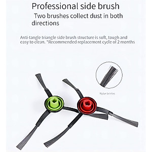 Szxtdzsw Compatible with Ecovacs Deebot X1 Omni,X1 TURBO,X1 Plus Robotic Vacuum Cleaners Replacement Part Kit-1 main brush, 5 dust bags, 4 mop cloth pads, 2 HEPA filters, 6 side brushes