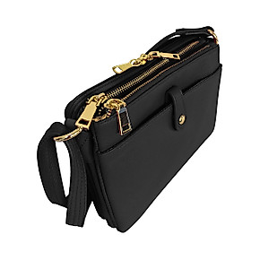 Roma Leathers Gun Concealment Sling Purse - Cowhide Leather - Black