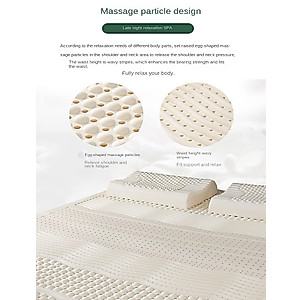 WKXTECZT 100% Natural Latex Mattress,Washable Natural Latex Mattress Imported Natural Rubber Pure Mattress,Honeycomb Pore Ventilation,Latex Mattress,4in,200x220cm(79x86in)