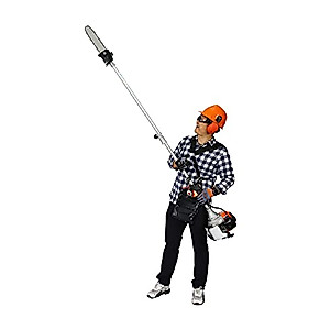 Tomkate 4 in 1 Multi-Functional Trimming Tool, 33CC 2-Cycle Garden Tool System with Gas Pole Saw, Hedge Trimmer, Grass Trimmer, and Brush Cutter, Reach to 10FT Garden Combo for Lawn Care