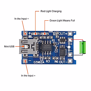 20pcs 18650 Lithium Battery Charging Board TP4056 Mini USB Charging Board 5V 1A with Battery Protection Dual Functions TP4056 Lithium Battery Charge Module