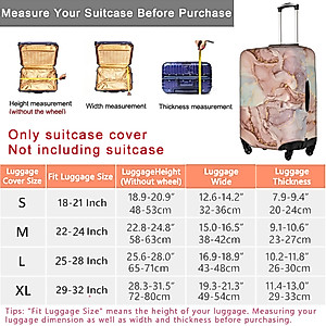 Pink Gold Marble Luggage Cover Elastic Washable Stretch Suitcase Protector Anti-Scratch Travel Suitcase Cover for Kid and Adult XL (29-32 inch suitcase)