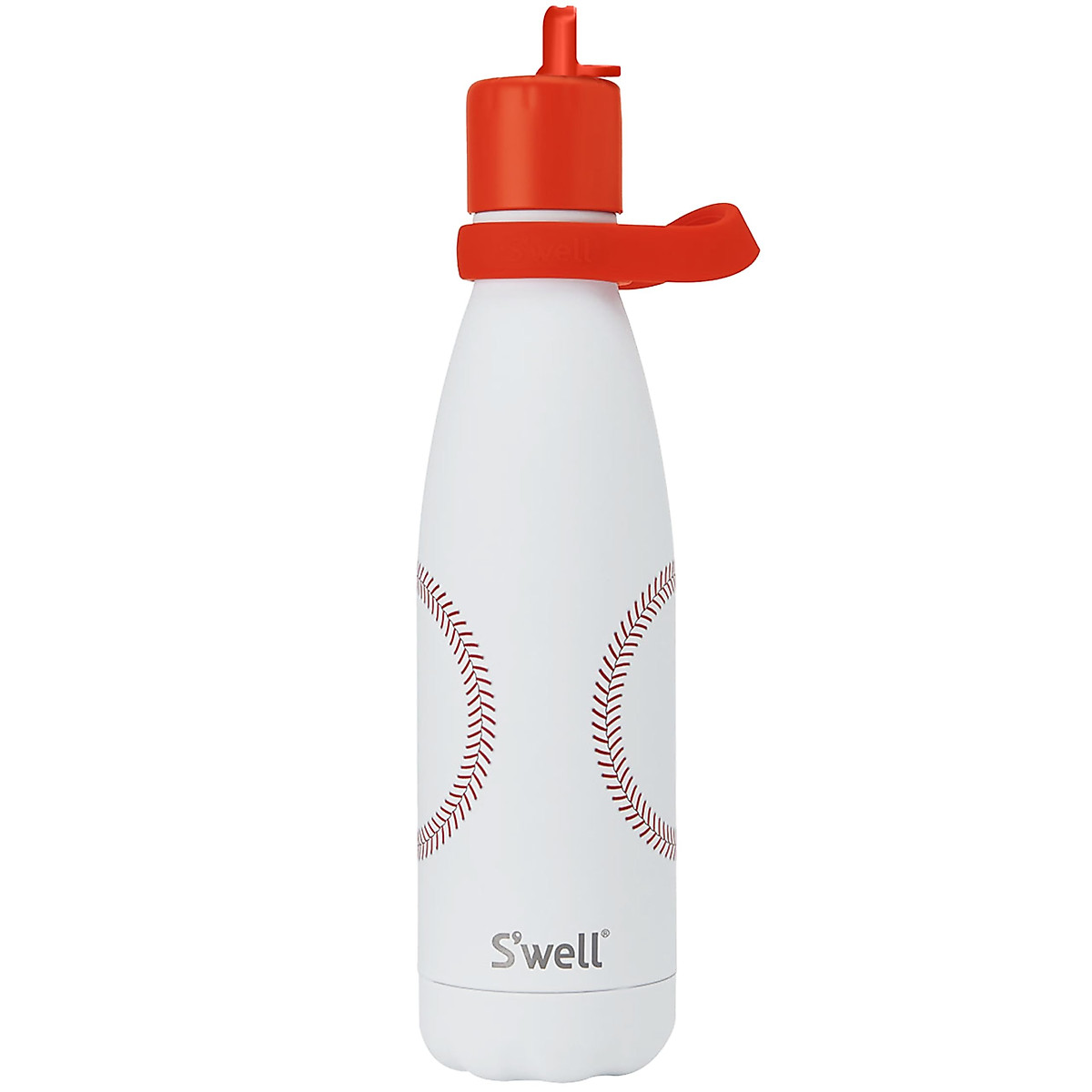S'well Stainless Steel Water Bottle with Flip Straw Cap and Handle, 17oz, Home Run, Triple Layered Vacuum Insulated Containers Keeps Drinks Cold for 36 Hours and Hot for 10, Perfect for On the Go