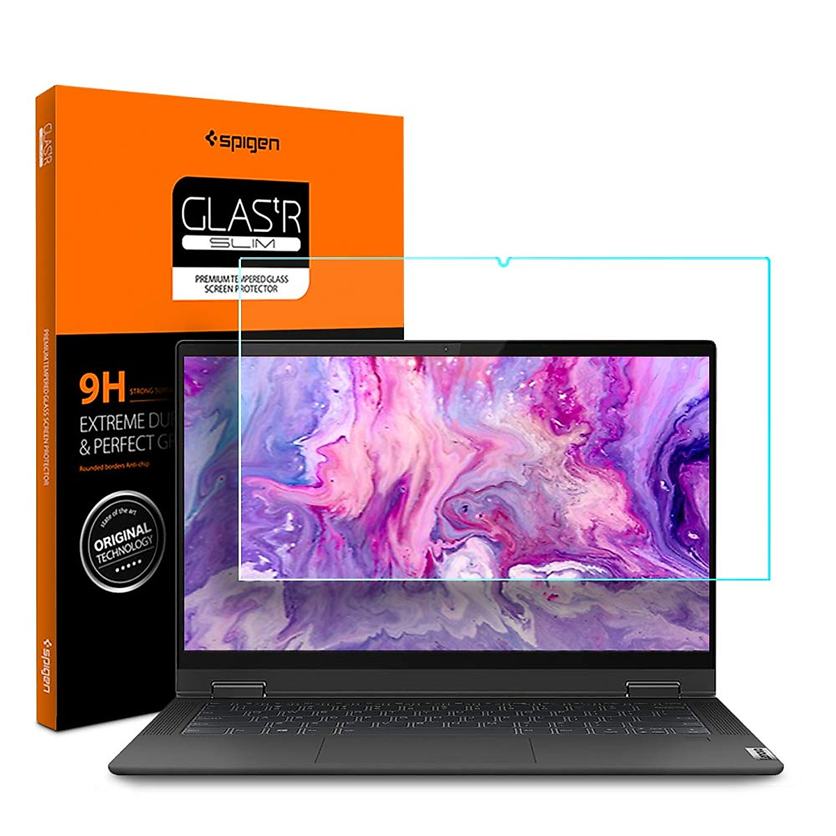 Tempered Glass Screen Protector [GlasTR Slim] Designed for Lenovo Idea Pad Flex 5-14 inch (81X20005US) [9H Hardness Tempered Glass]