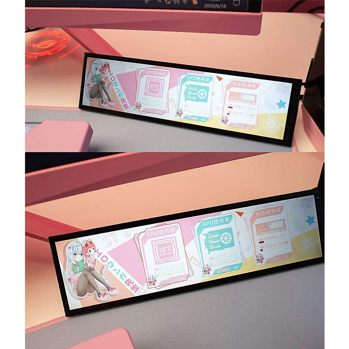 EDIY 8.8 inch IPS Screen AIDA64 CPU Temperature Monitor 1920x480 LED Display for Cars Monitor GPU Computer Case Sub Screen Raspberry Pi MIPI DIY Kits