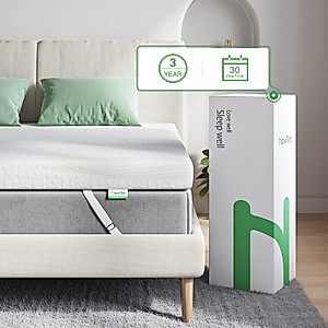 Novilla Memory Foam Mattress Topper Queen, Medium Firm Foam Mattress Topper Queen, 3 Inch Memory Foam Mattress Topper with Removable Cover, Cooling Gel Infused for Pressure Relief & Cooling Sleep