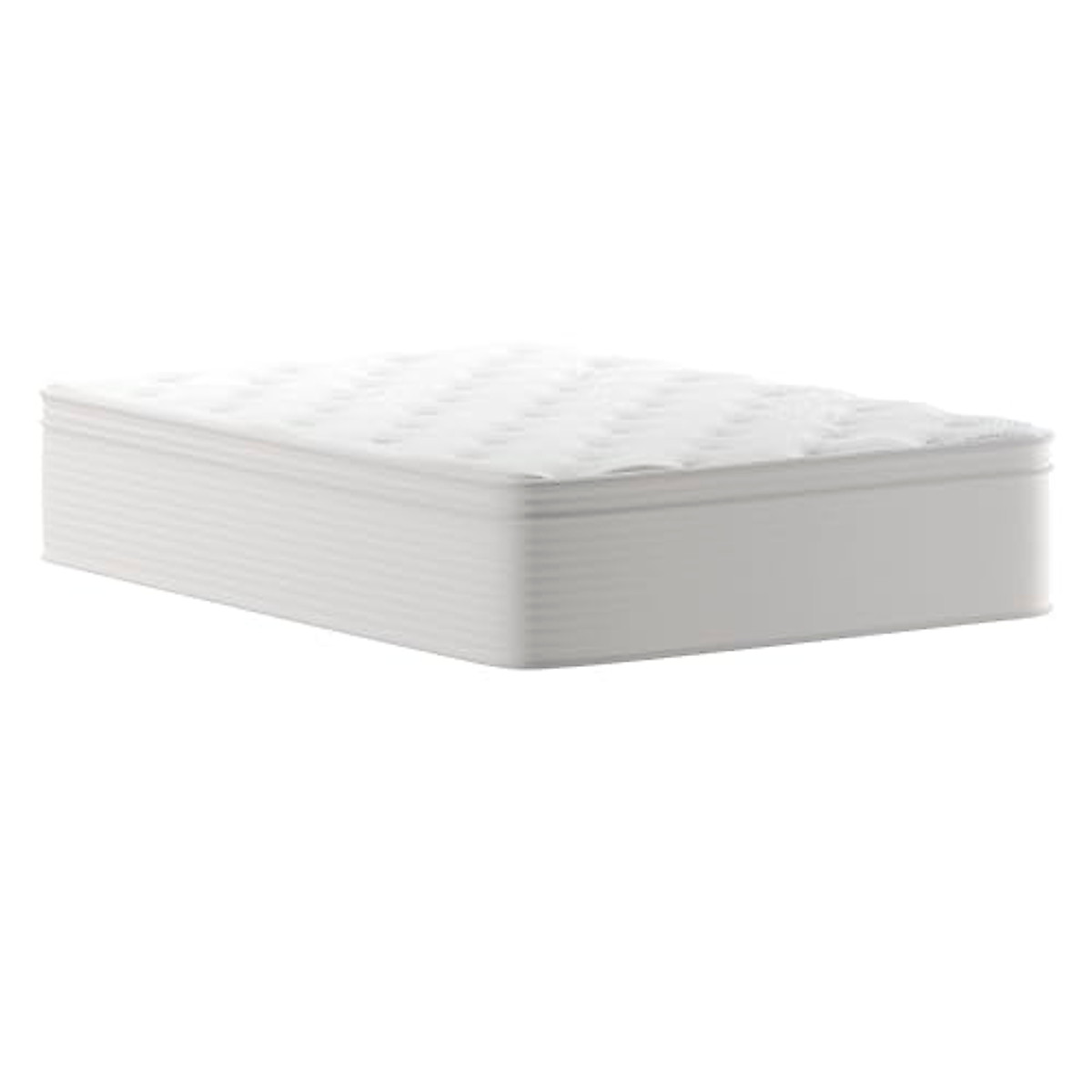 Flash Furniture Vista Hospitality Grade Commercial Mattress in a Box 14 Inch, Premium Memory Foam Hybrid Pocket Spring Mattress, Reinforced Edge Support, Full, White