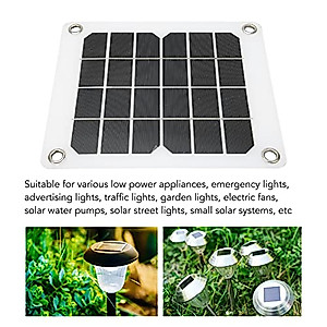 5V 20W Solar Panel Kit for Phone, Portable Solar Charge Panel with USB Output Port for Solar Chargers, Mini Generators, Power Banks, Suitable for Camping, Home