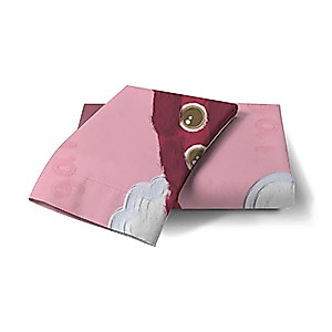 AKARDO Toys Anime Strawberry Lotso Bear Duvet Covers, Soft Microfiber Washed Duvet Cover Set 3 Pieces with Zipper Closure,Beding Set (04,Queen (90"x90"))