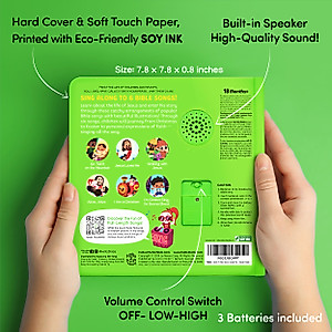 Jesus Loves Me - Christian Sound Book, Sing Along Bible Songs | Christmas, Christening, Dedication, Baptism Gifts for Boys, Girls, Kids, Babies | Religious Toys, Interactive Music Books for Toddlers