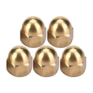 Brass Acorn Nut Kit Dome Head Hex Nuts Set Vehicle Fasteners M3- Fix Tires (M6, 20pcs)