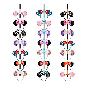 Gocasmus 3Pcs Mouse Ear Headband Holder - Mouse Ear Organizer & Display Stand