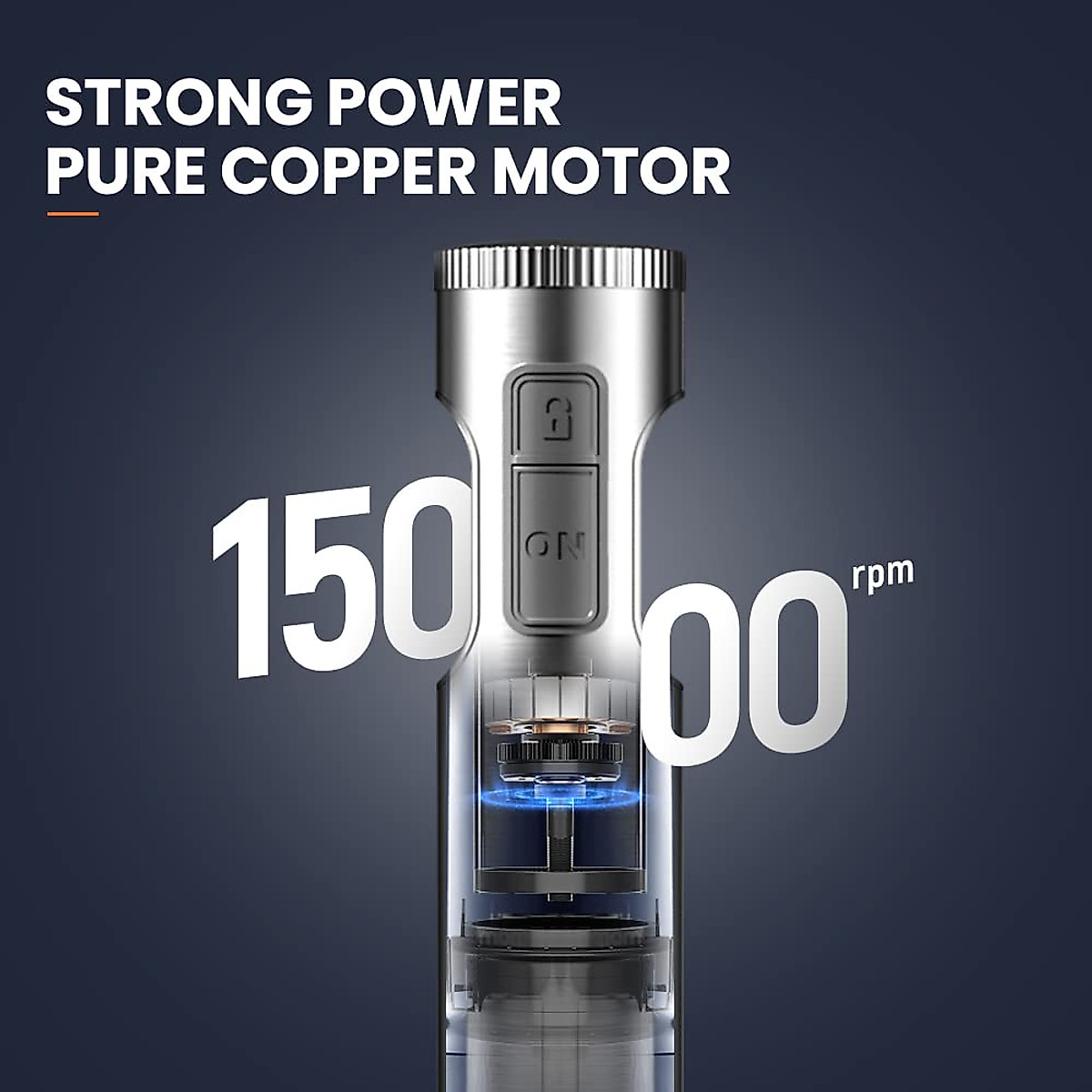 MIUI Immersion Handheld Blender - Blenders for Kitchen Hand Mixer Set, 14-Speed Stainless Steel Blade & Body Hand Stick, Hand Blender Electric With Egg Whisk, Perfect for Kitchen Mixing and Pureeing