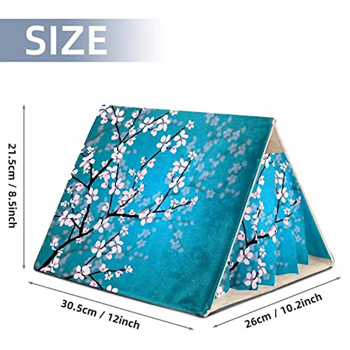 enheng Small Pet Hideout Japanese Sakura Flowers Hamster House Guinea Pig Playhouse for Dwarf Rabbits Hedgehogs Chinchillas