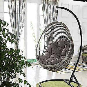BOOMSHY Waterproof Swing Egg Chair Cushion 47 X 35In Indoor/Outdoor Hammock Chair Cushion Washable Hanging Basket Seat Cushion (Only Cushion) (Peacock Blue)