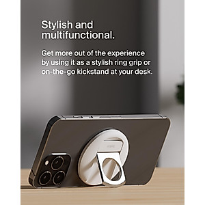 Belkin iPhone MagSafe Camera Mount for MacBook, iPhone Continuity Camera Mount, Turn iPhone to Webcam, Compatible with MacBook Pro, Air, iPhone 15, iPhone 14, iPhone 13, iPhone 12 - White