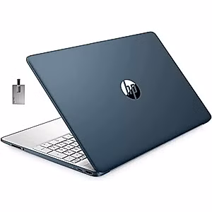 HP 2023 15.6" FHD Laptop, AMD Ryzen 5-5500U Processor, 32GB RAM, 1TB PCIe SSD, AMD Radeon Graphics, HD Webcam, Bluetooth, Wi-fi, Windows 11, Blue, 32GB SnowBell USB Card