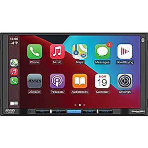 Jensen CAR710X 7” Mechless Multimedia Receiver with Apple CarPlay l Android Auto l SiriusXM-Ready l Built-in Bluetooth l 240 Watts MOSFET Power (60W x 4)