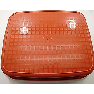 Vintage Tupperware Season Serve Marinade Keeper Container ~ Paprika