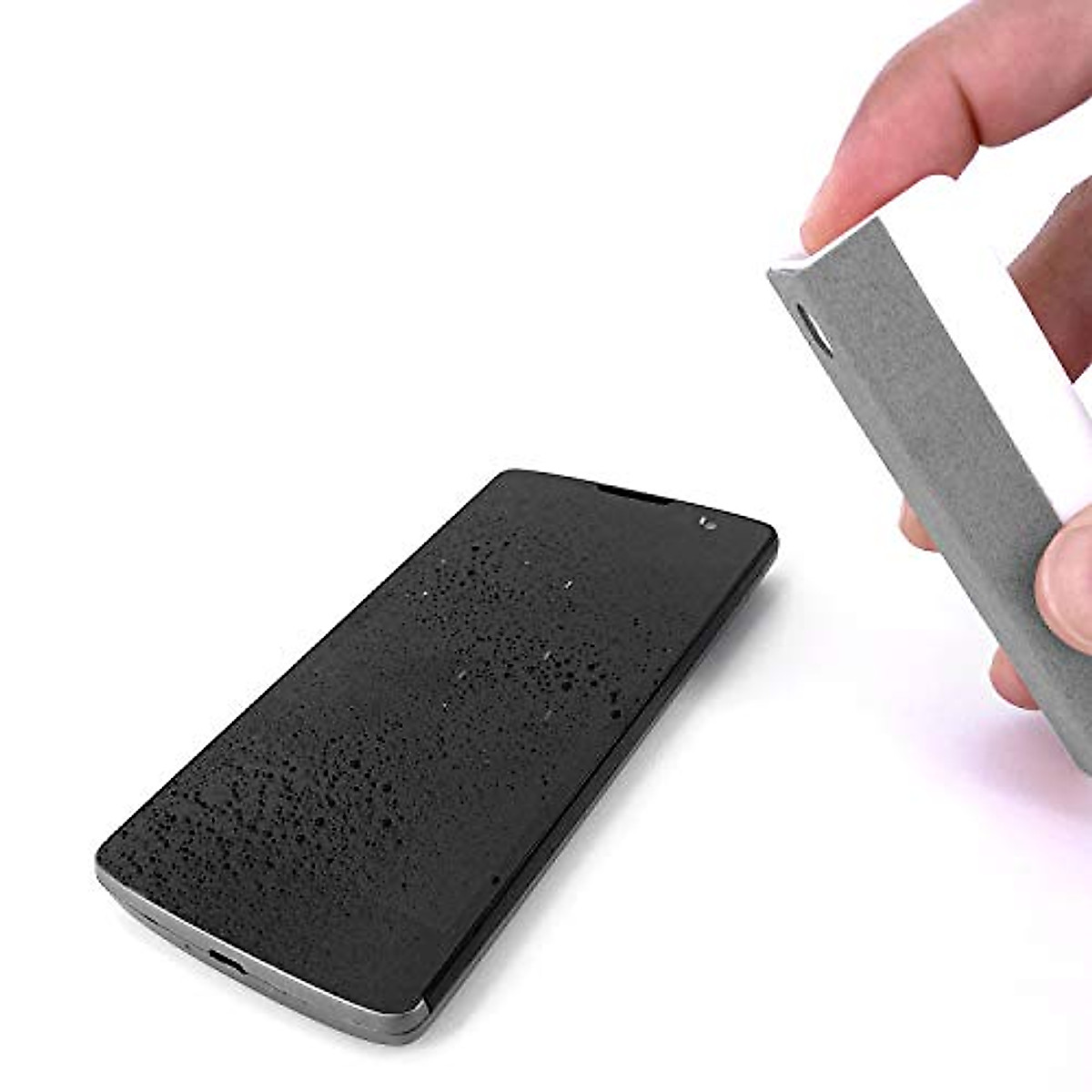 2 Acuvar All in One Screen Cleaning Sprays with Microfiber and Phone Stand. Cleans and Removes Oil and Dirt from Smartphones, Tablets, LCD, LED Laptop, TV Screens, and More (Gray)