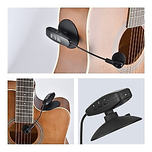n/a Wireless Instrument Microphone Suction Cup Condenser Gooseneck Mic Voice Recording Live Show for Guitar Violin Bas