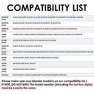 Revorit Blender Replacement Parts for Ninja, 2 24oz Cups with To-Go Lids, 7 Fins Extractor Blade, for Nutri Ninja Auto iQ BN801 BL480-30 BL640-30 BL642-30 NN100-30 BL2012 (2 Pack)