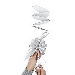 Hallmark Signature 5" Gift Bow (Silver Glitter) DIY Pull Bow for Christmas, Holidays, Weddings, Anniversaries, Birthdays and More