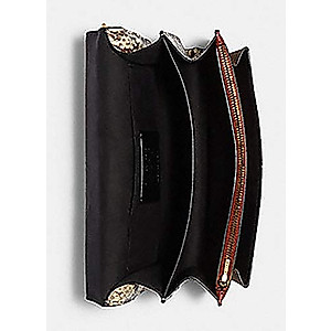 Coach Women's Klare Crossbody Shoulder Handbag in Signature Coated Canvas, Calf & Snake-Embossed Leather (Khaki/Black/Berry/Multi/Gold)