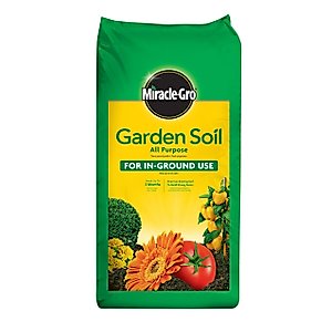 Miracle-Gro Garden Soil All Purpose, For In-Ground Use, Feeds up to 3 Months, Amends Vegetable, Flower and Plant Beds, 2 cu. ft