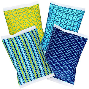 Thrive Ice Packs for Lunch Bags (4-Pack) - Reusable Soft Gel for Camping, Beach, Picnics, Injuries, and Cooler