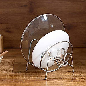 JHHDP Pan Pot Lid Plates Kitchen Sink Countertop Holder Dish Rack Bowl Storage Shelf Drying Stand Draining for Home