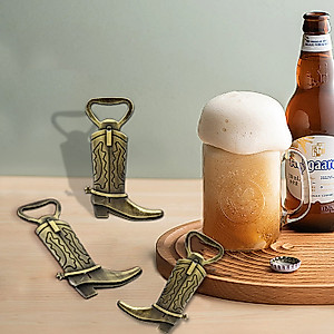 yueton 4PCS Cowboy Boot Bottle Opener Alloy Novelty Creative Beer Wine Bottle Opener Wedding Party Favors, with Exquisite Packaging