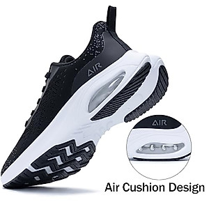 JARLIF Air Running Shoes for Women Athletic Tennis Shoes Breathable Lightweight Sport Shoes Supportive Walking Gym Jogging Sneaker Black 9