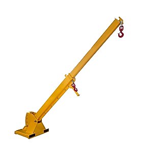 WYDDDARY Adjustable Mobile Crane Lifting Hoist Truss Jib Boom Hook Forklift Telescopic Arm with Adjustable Tilt Angle for Forklift Towing Handling(4400LbS Lift Capacity)