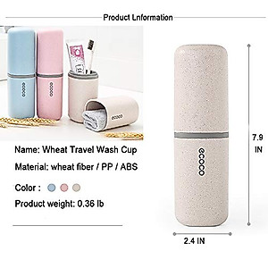 IKEAR Travel Toothbrush Cup Toothpaste Container/Case Toothbrush Organizer Toothbrush Toothpaste Holder 2 Gargle Cups Multifunction Portable Storage Cup for Business Trip Travel and Daily Use